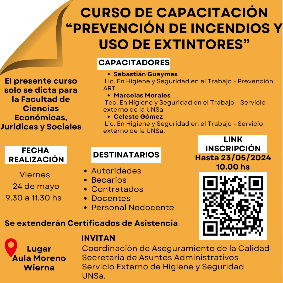 Curso de capacitación: Prevención de Incendios y Uso de Extintores